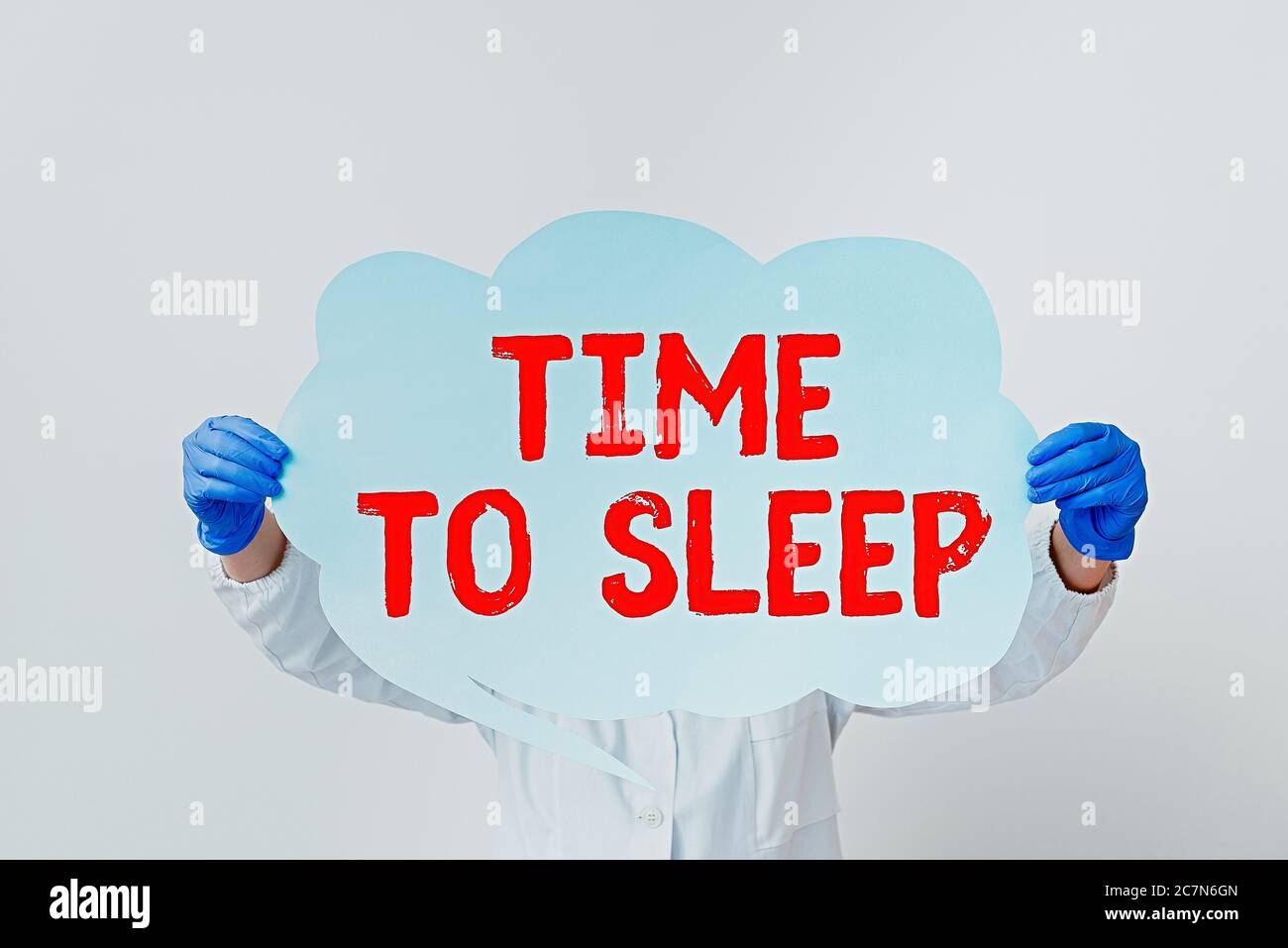 Writing note showing Time To Sleep. Business concept for a natural ...