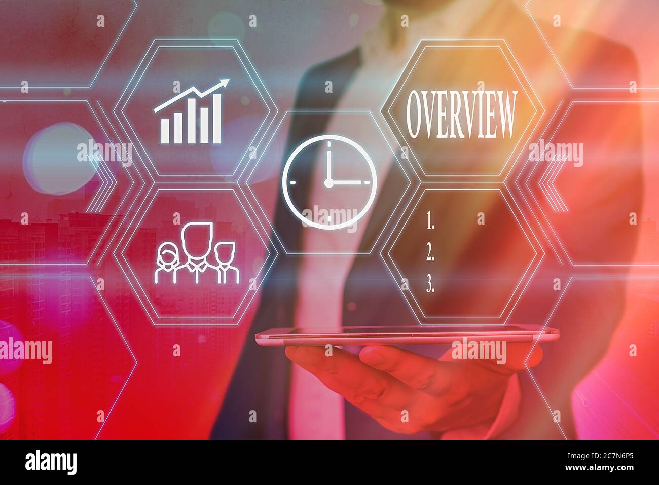 Word writing text Overview. Business photo showcasing description of ...