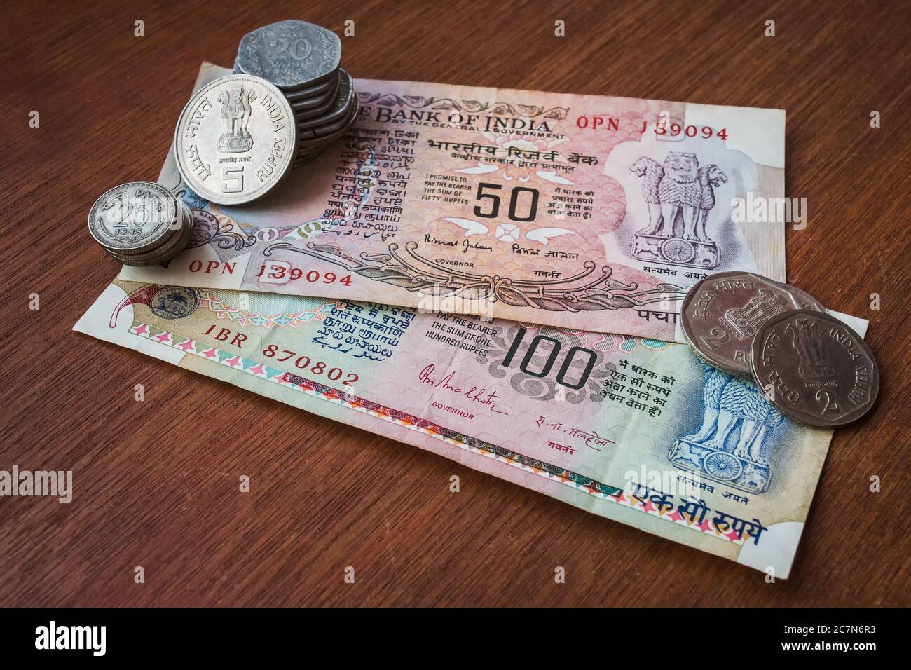 Stack of indian currency notes hi-res stock photography and images - Alamy