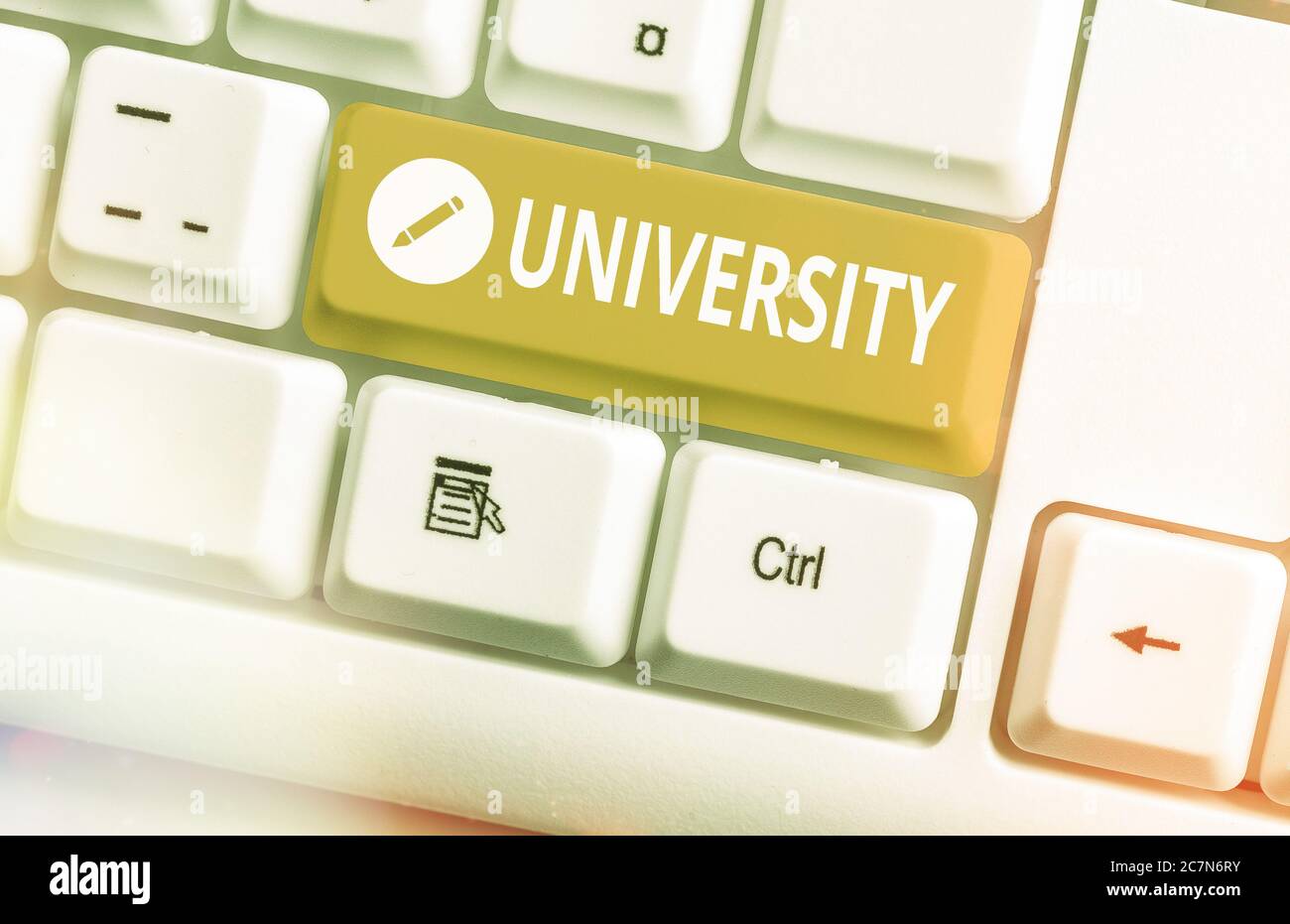 Word writing text University. Business photo showcasing an educational ...