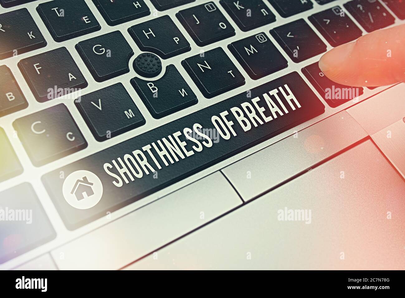 Writing note showing Shorthness Of Breath. Business concept for intense ...