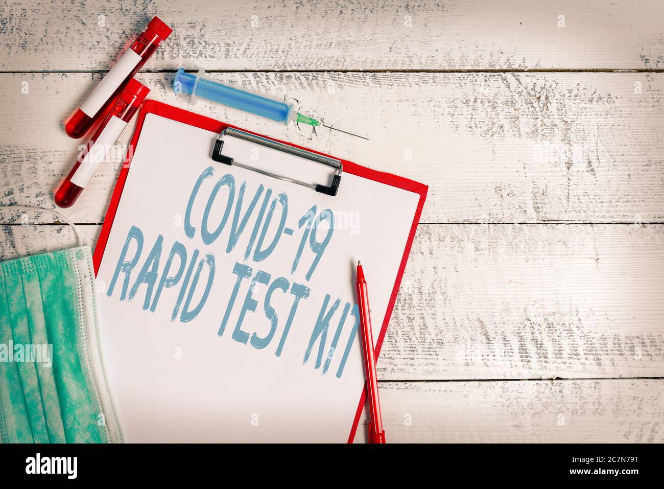 Text sign showing Rapid Test Kit. Business photo showcasing Emergency ...