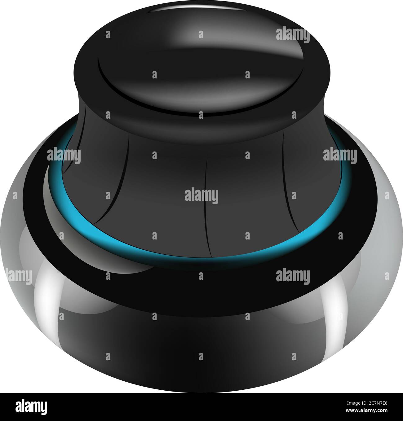 Illustration of button knob on white background Stock Photo - Alamy