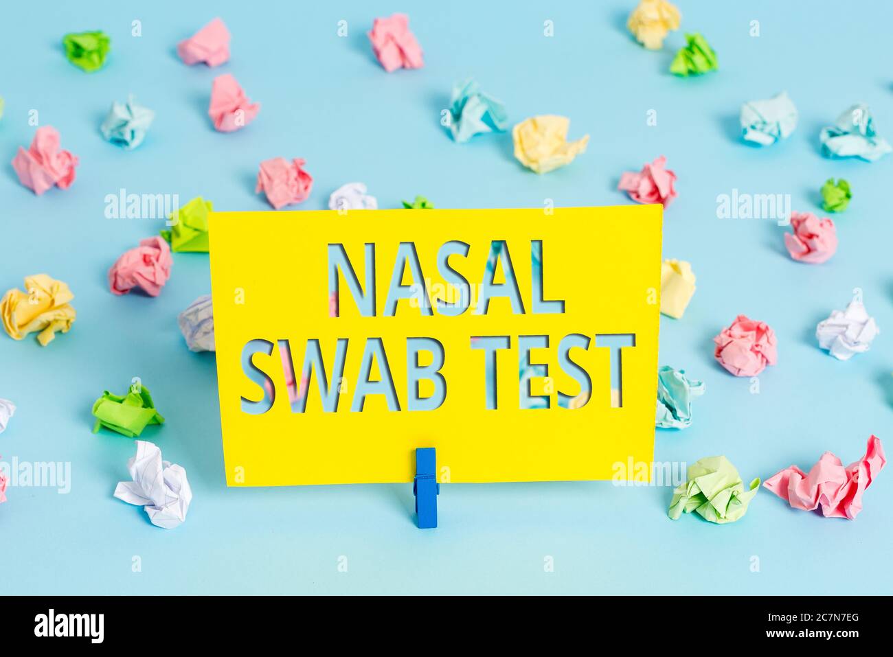 Text sign showing Nasal Swab Test. Business photo text diagnosing an ...
