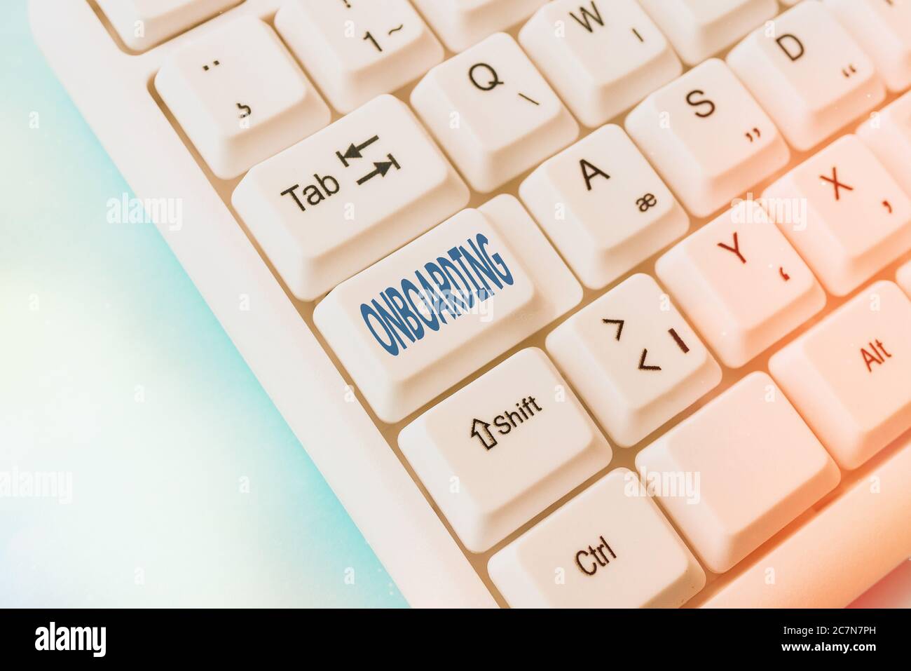 Writing note showing Onboarding. Business concept for activity or ...