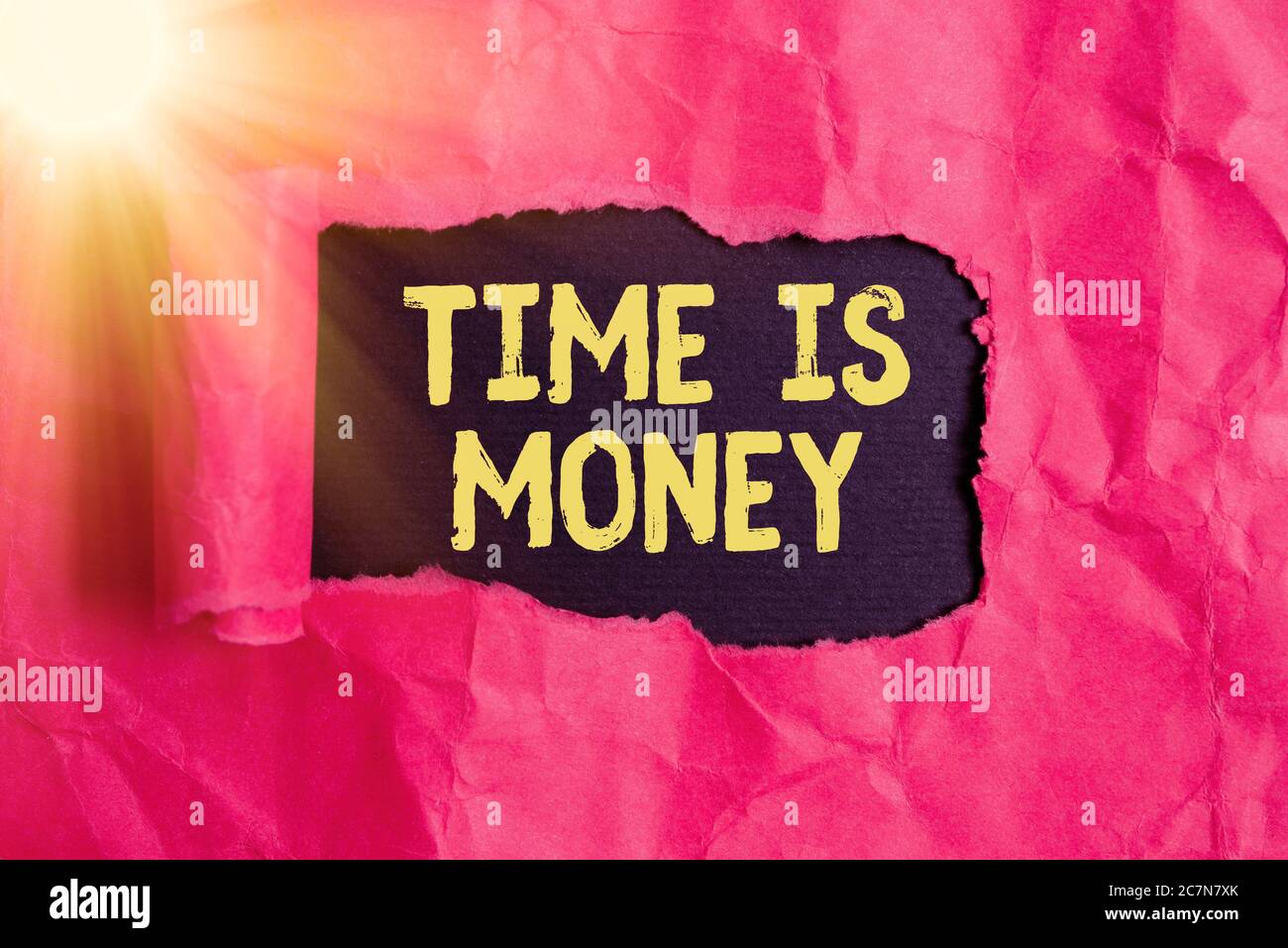 Text sign showing Time Is Money. Business photo text to do things as ...