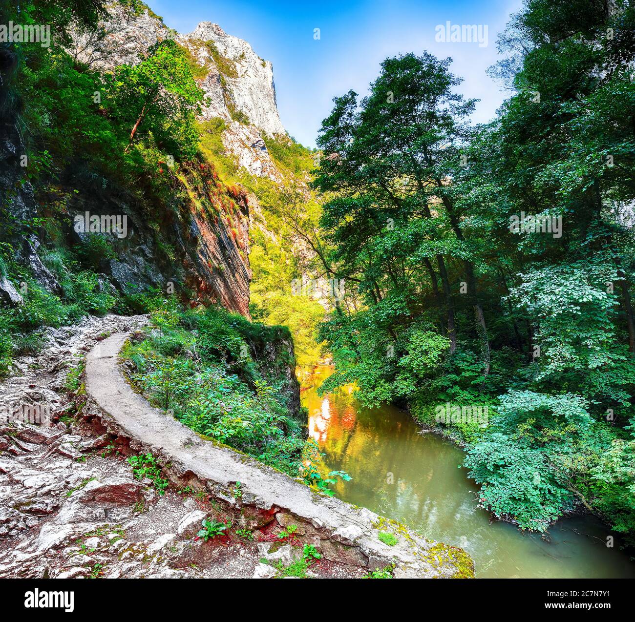 Turda gorge Cheile Turzii is a natural reserve with marked trails for ...