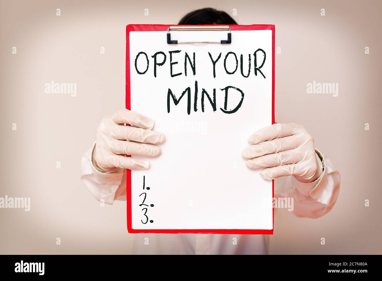 Text sign showing Open Your Mind. Business photo text to be able to ...