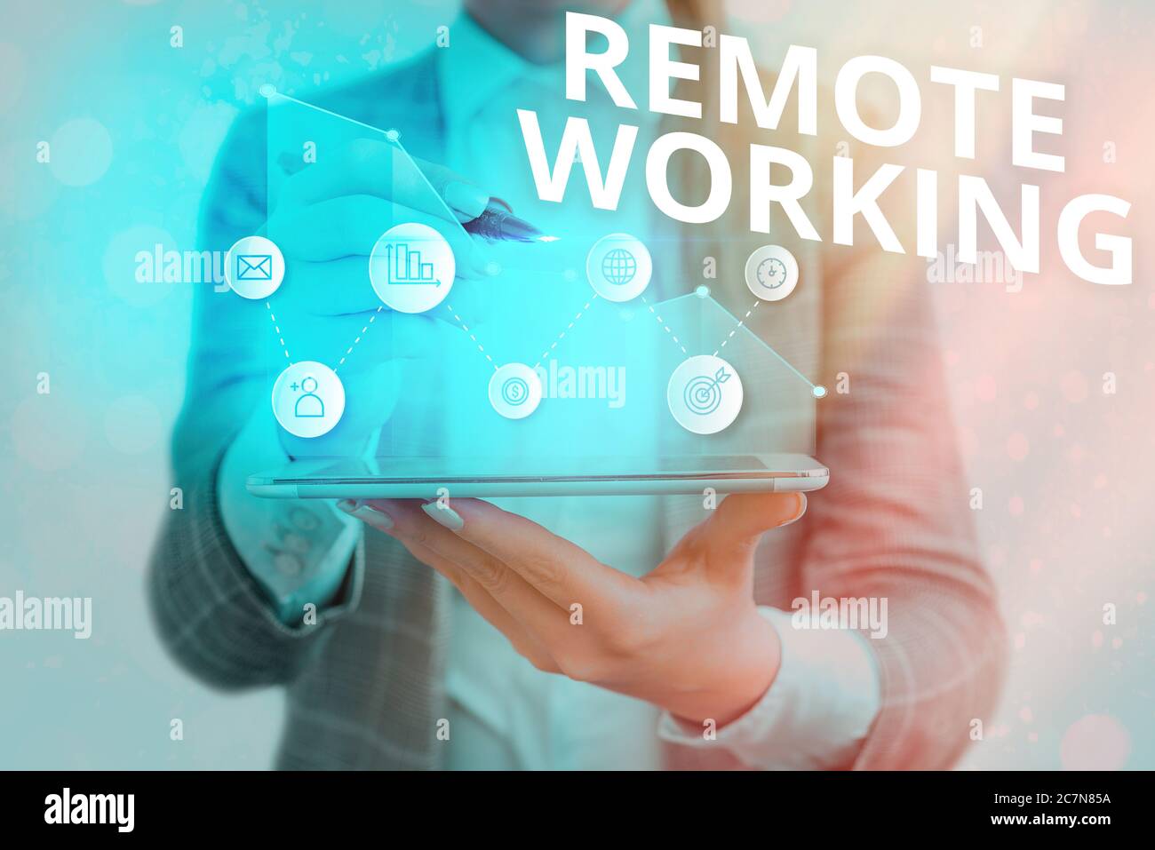 Conceptual hand writing showing Remote Working. Concept meaning style ...