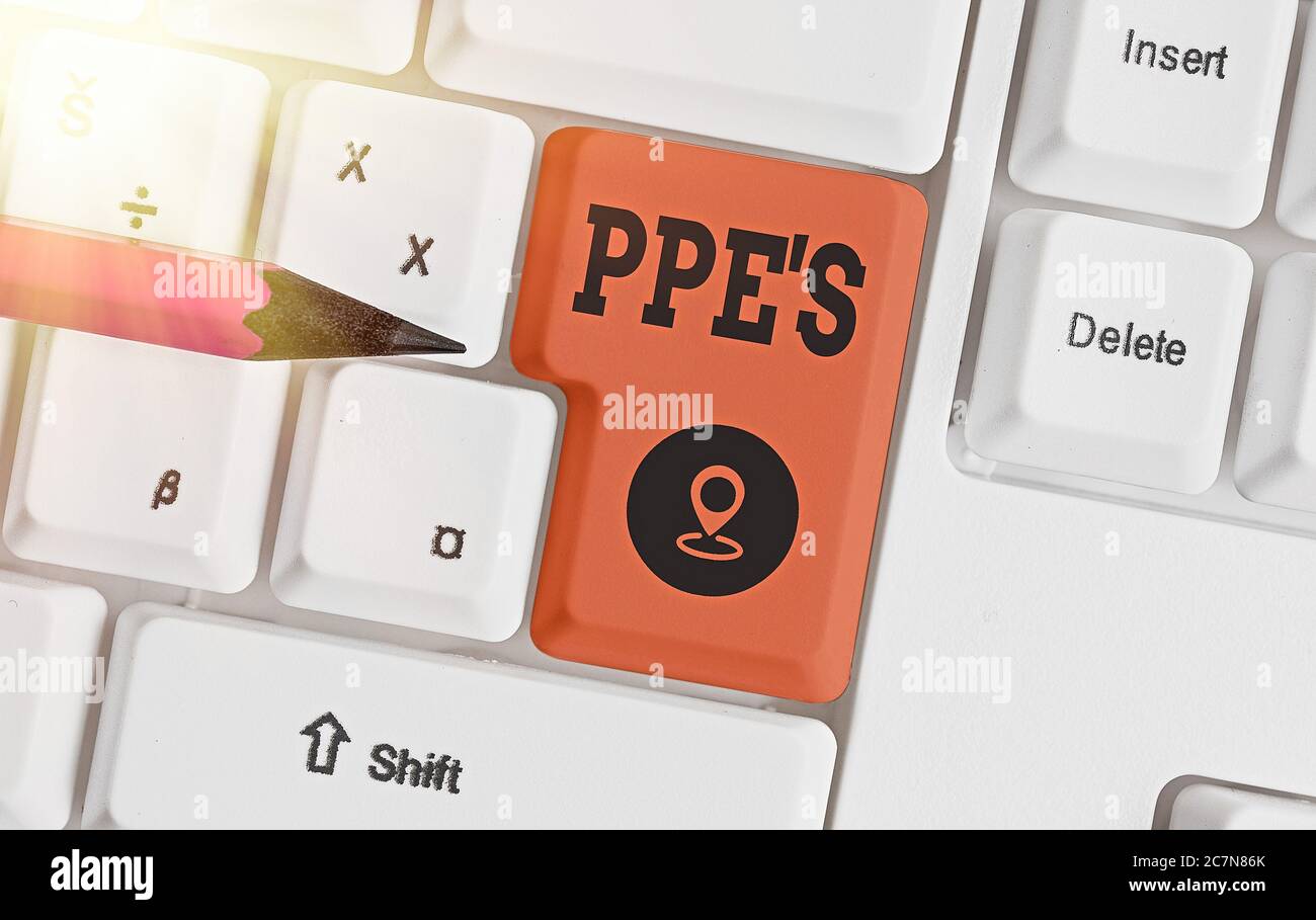 Handwriting text writing Ppe s is. Conceptual photo Specialized ...