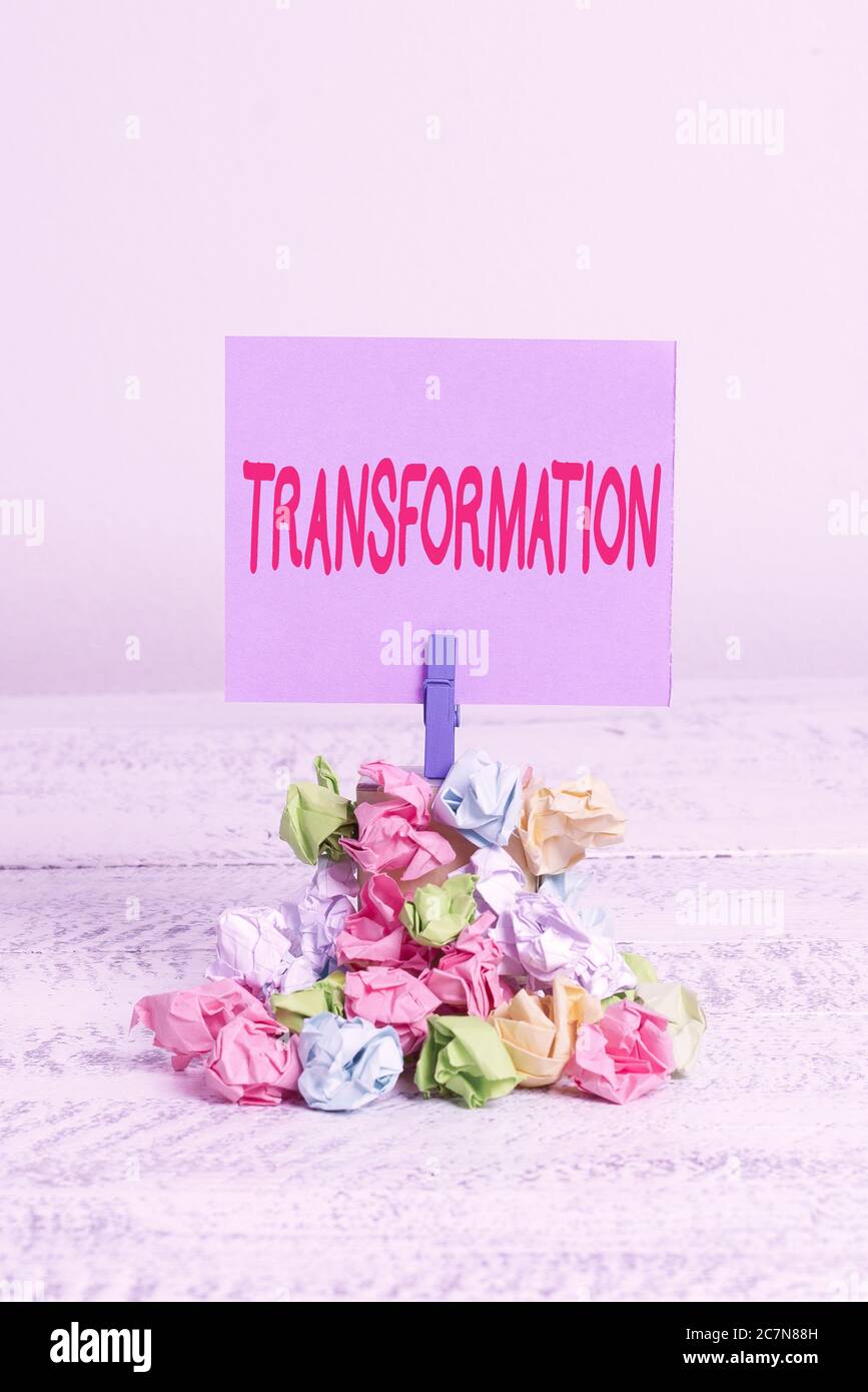 Word writing text Transformation. Business photo showcasing a dramatic ...