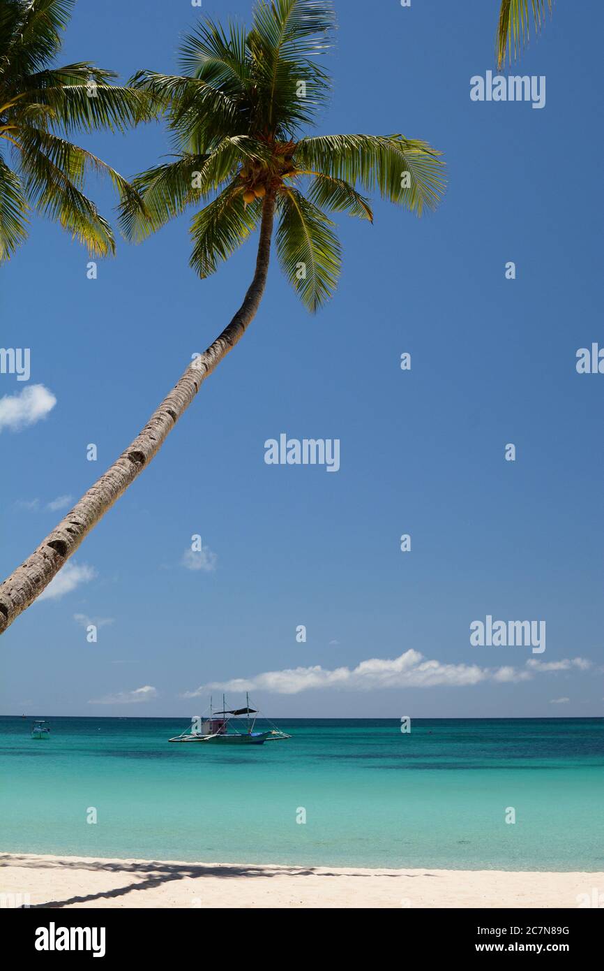 Tropical landscape. White Beach. Boracay. Aklan. Western Visayas ...