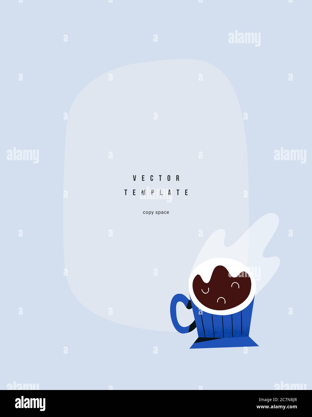 Coffee frame template with copy space and illustration of espresso mug ...