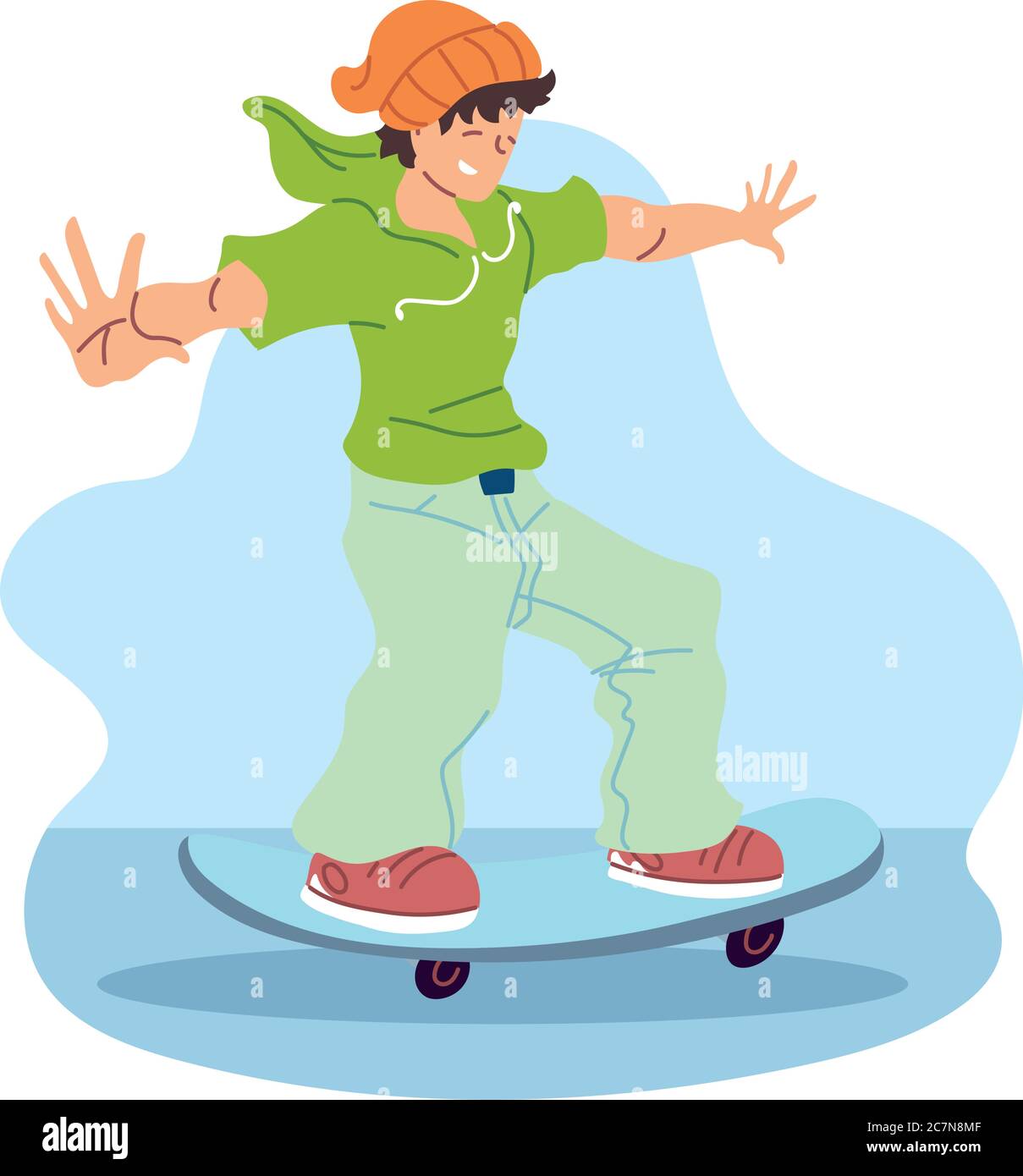 Man avatar skater design, Stay healthy sport and activity theme Vector ...