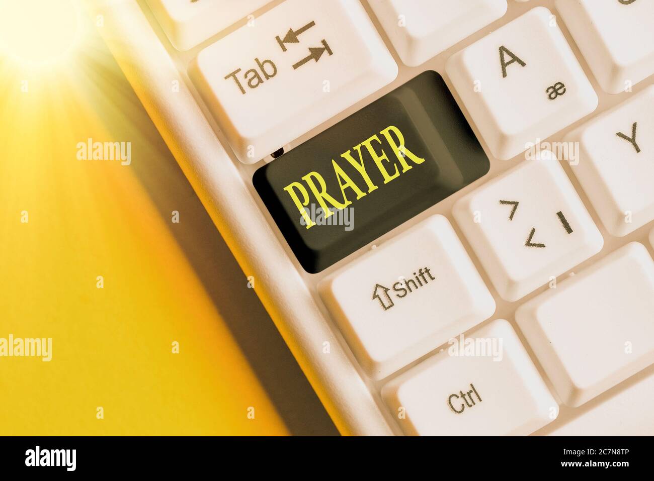 Conceptual hand writing showing Prayer. Concept meaning solemn request ...