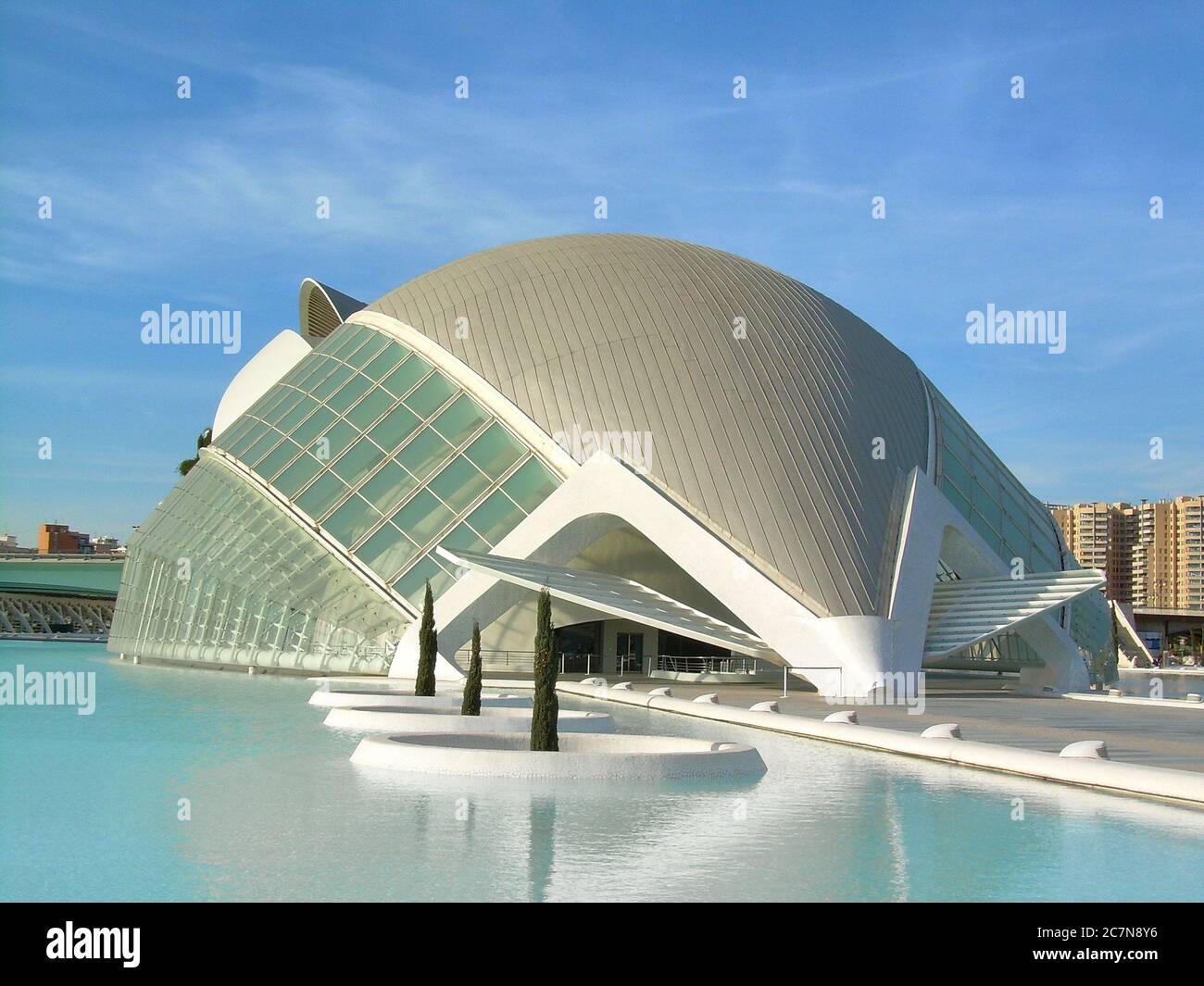 White futuristic building. Modern european architecture Stock Photo - Alamy