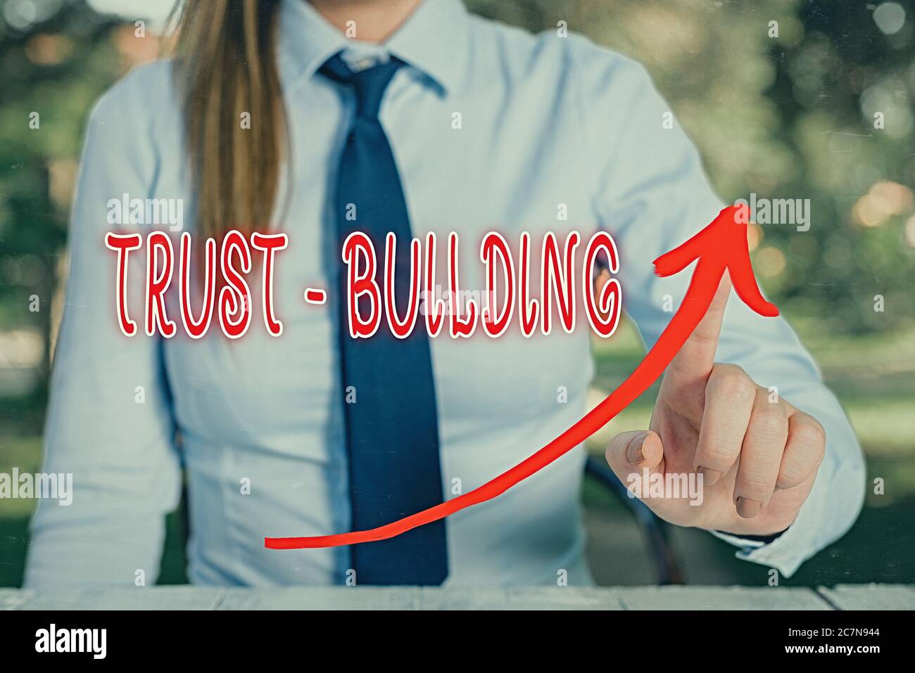 Handwriting text writing Trust building. Conceptual photo developing trust in so they can ...