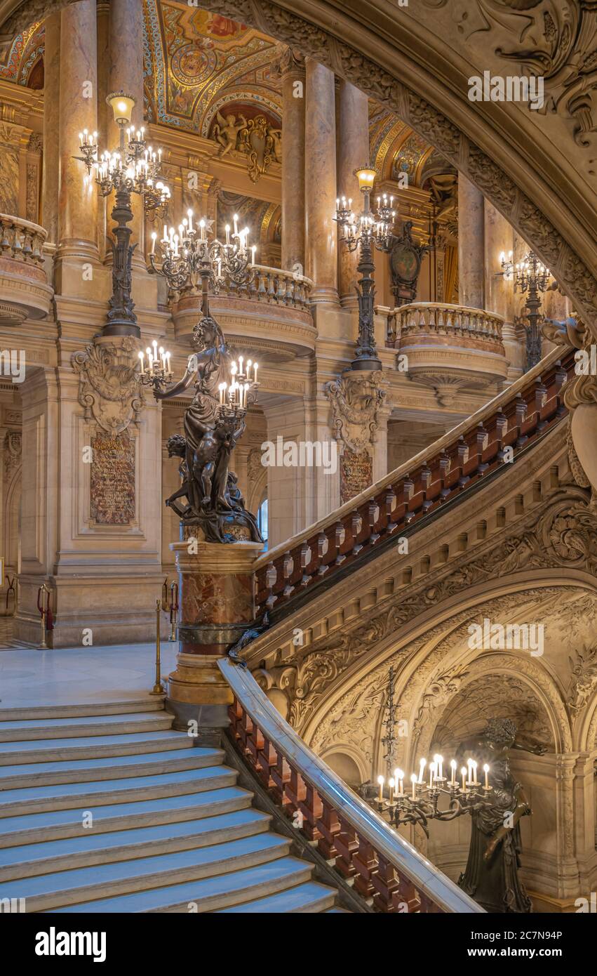 Paris, France - 06 19 2020: View inside Paris Opera Garnier Stock Photo ...