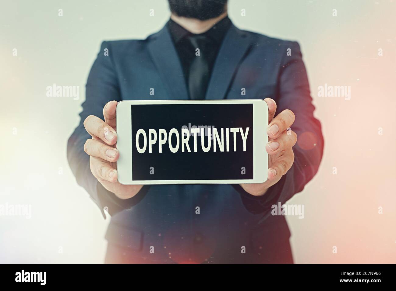 Text sign showing Opportunity. Business photo showcasing an opportunity ...