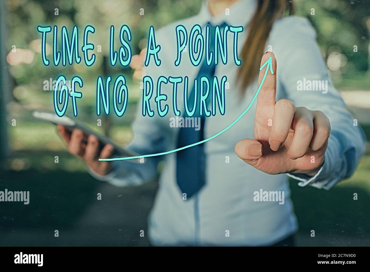 Conceptual hand writing showing Time Is A Point Of No Return. Concept ...