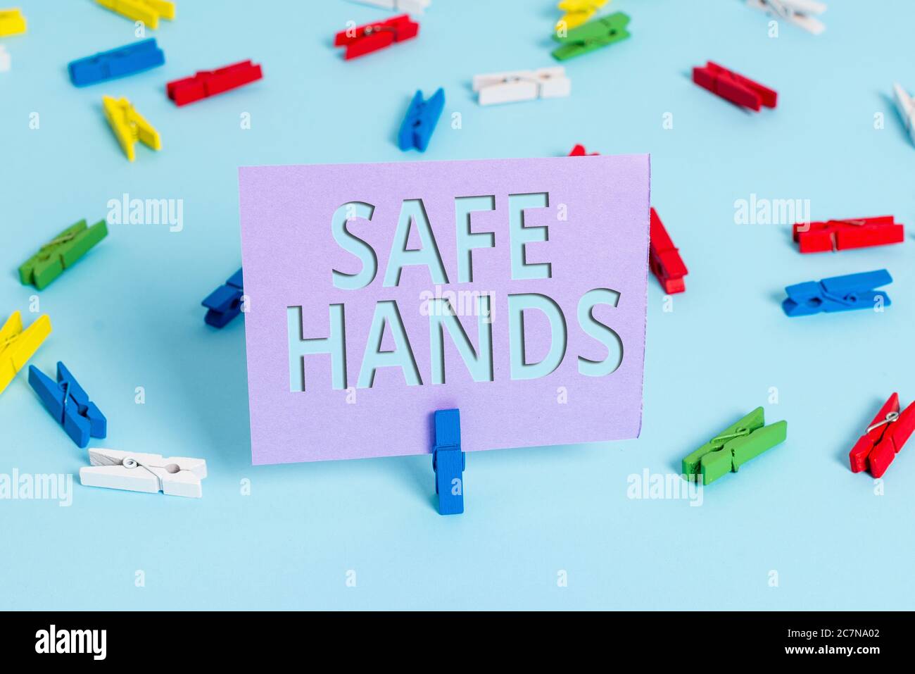 Handwriting text writing Safe Hands. Conceptual photo Ensuring the ...