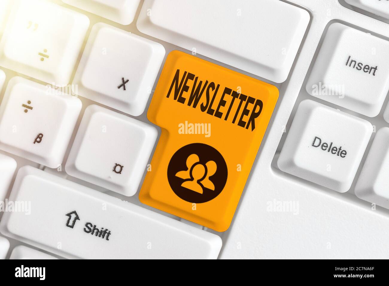 Handwriting text writing Newsletter. Conceptual photo the bulletin was ...