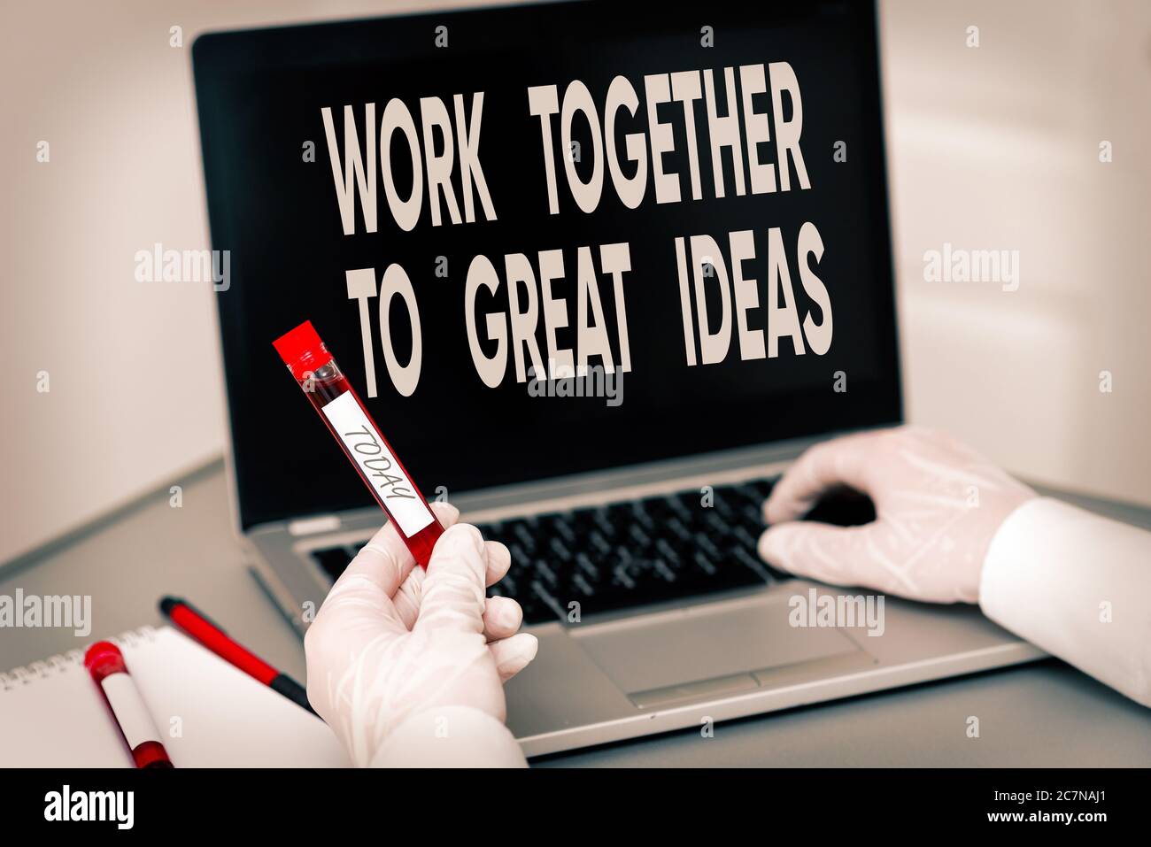 Handwriting text Work Together To Great Ideas. Conceptual photo ...