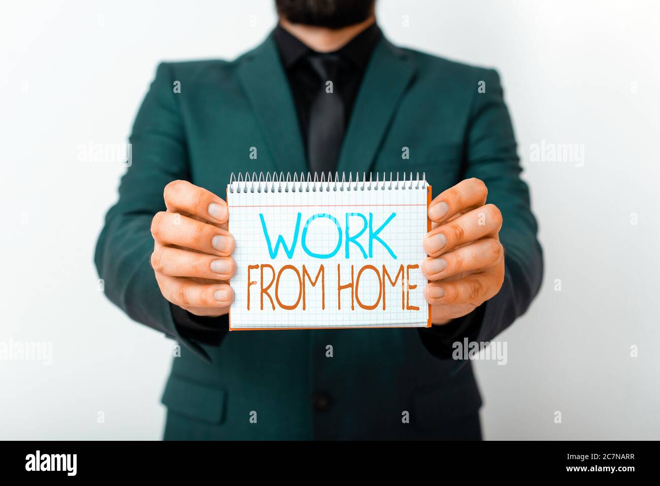 Handwriting text writing Work From Home. Conceptual photo communicating ...