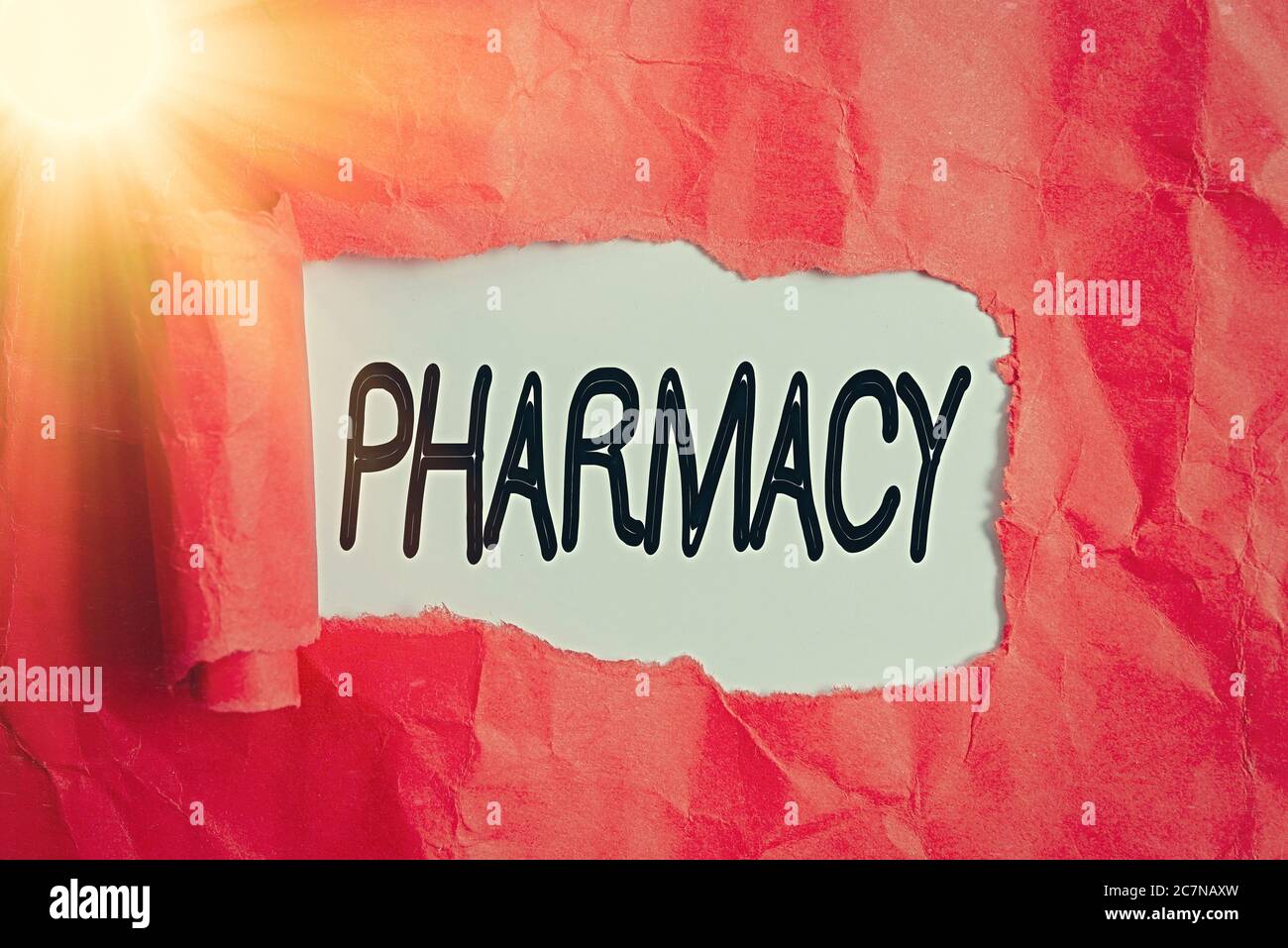 Conceptual hand writing showing Pharmacy. Concept meaning the practice ...