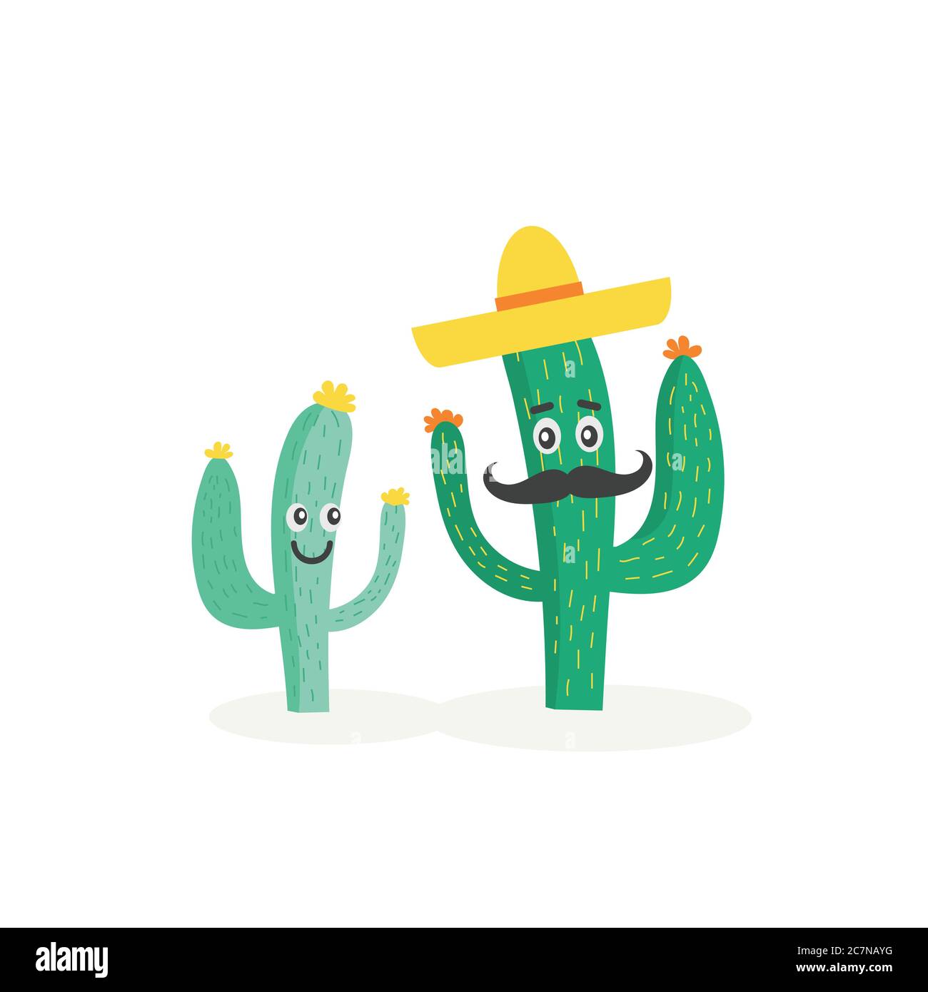 Cacti illustration hi-res stock photography and images - Alamy