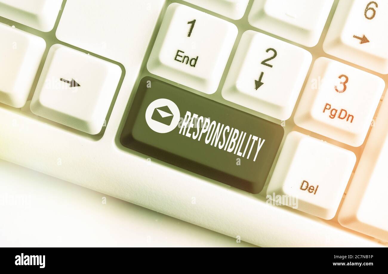 Word writing text Responsibility. Business photo showcasing the ...