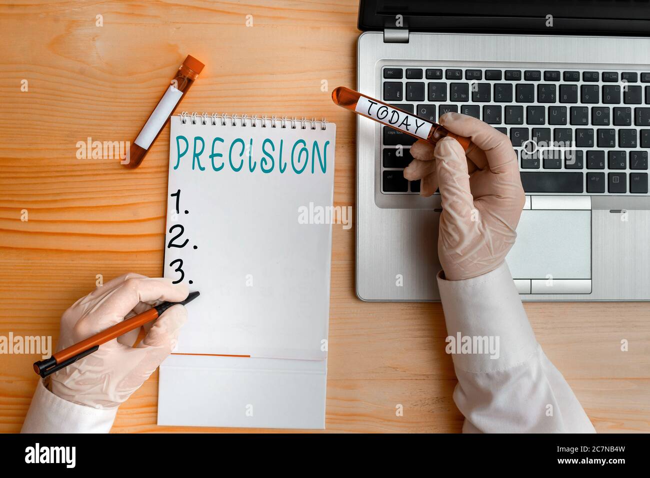 Conceptual hand writing showing Precision. Concept meaning the degree ...