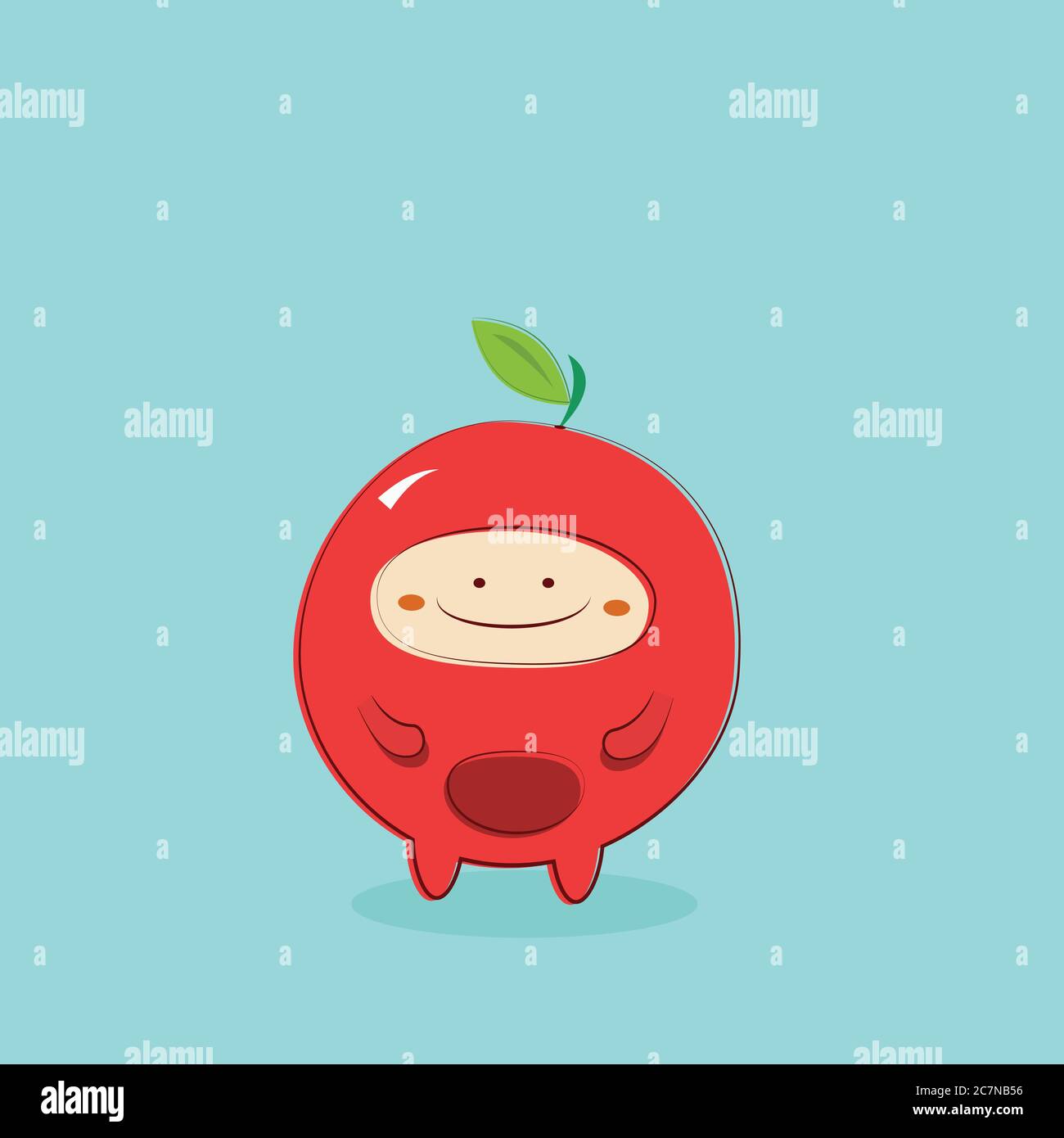 Cartoon apple face hi-res stock photography and images - Alamy