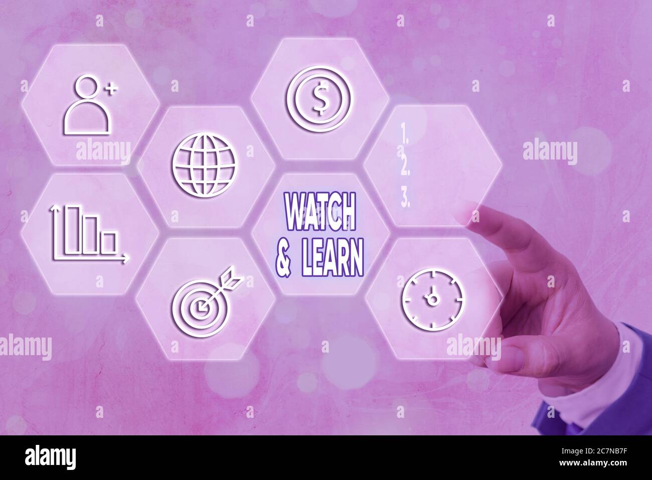 Text sign showing Watch And Learn. Business photo text demonstrating an ...