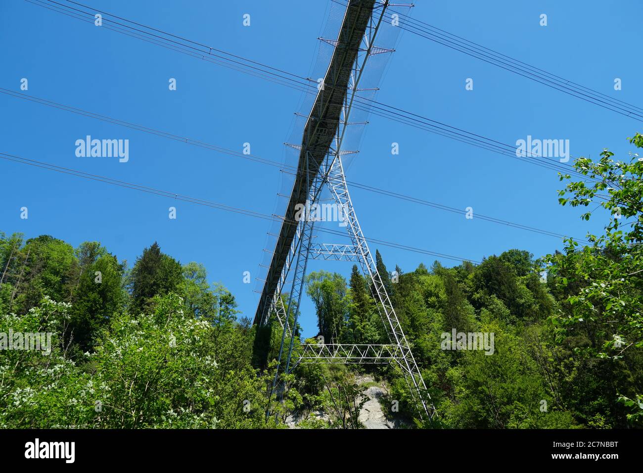 Bridge on St. Galler bridge hiking trail, Fachwerkbrücke Haggen-Stein ...