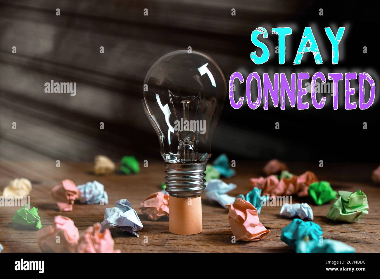 Word writing text Stay Connected. Business photo showcasing to remain ...