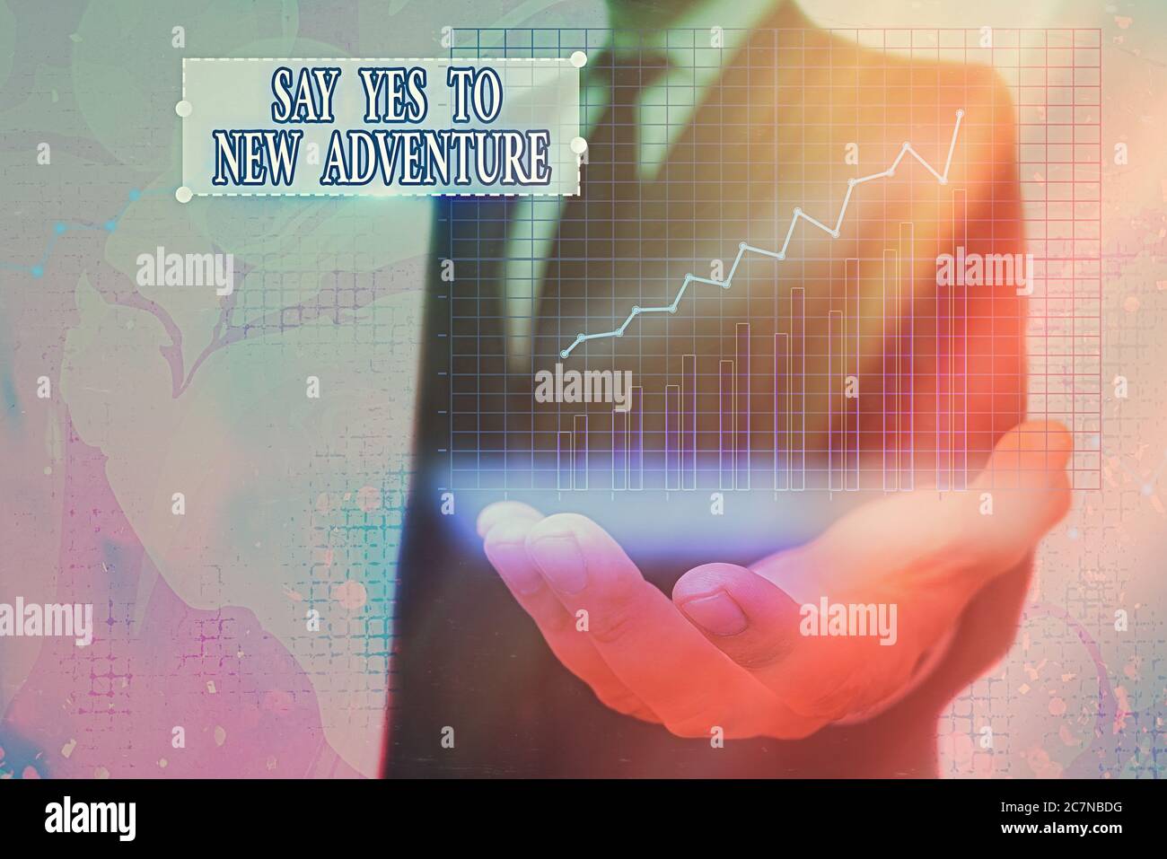 Word writing text Say Yes To New Adventure. Business photo showcasing ...