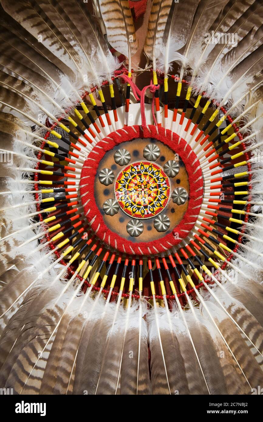 Feather detail on headress, Annual Indian Culture Festival in Balboa ...