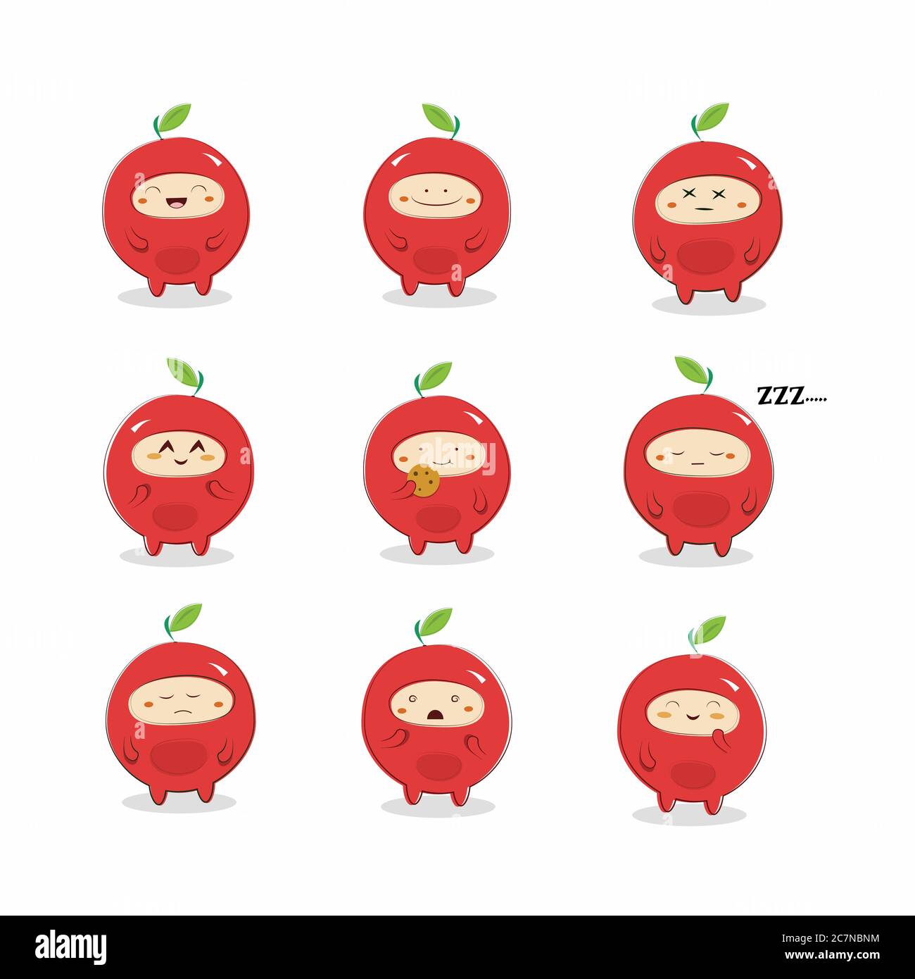 apple character collection Stock Vector Image & Art - Alamy