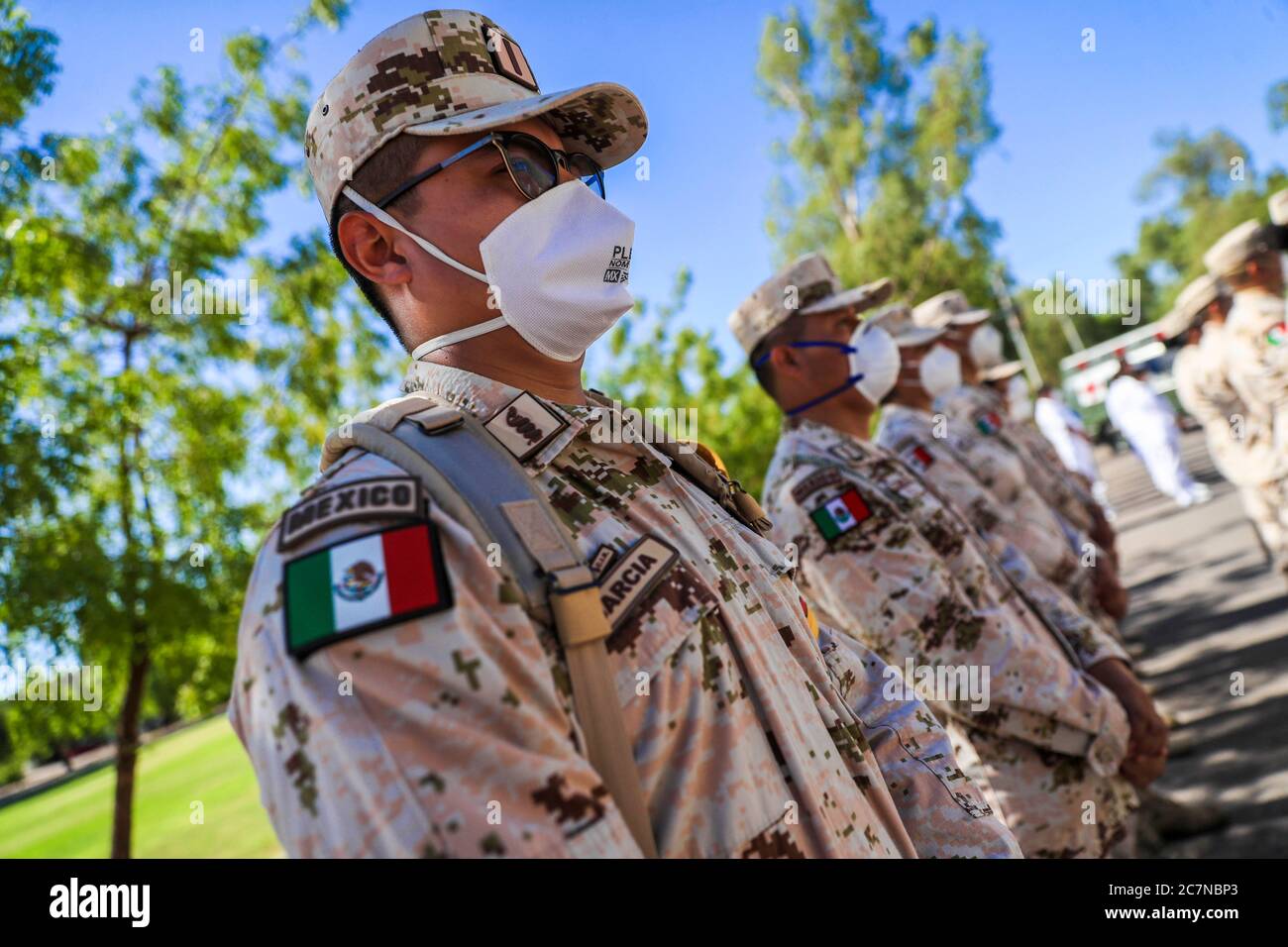 HERMOSILLO, MEXICO - JULY 17 : Solder, Solders, Inauguration of the ...