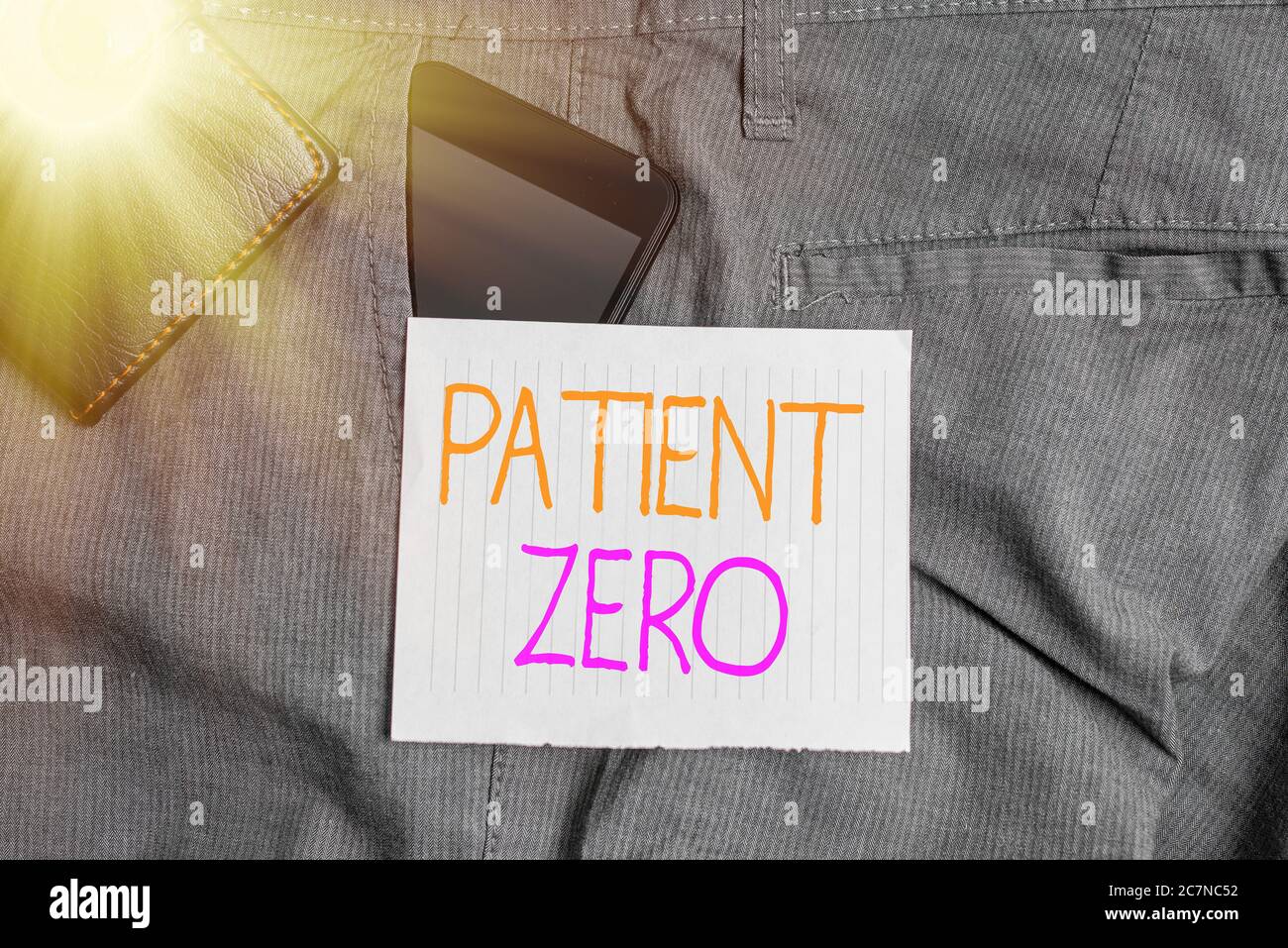 Conceptual hand writing showing Patient Zero. Concept meaning primary ...