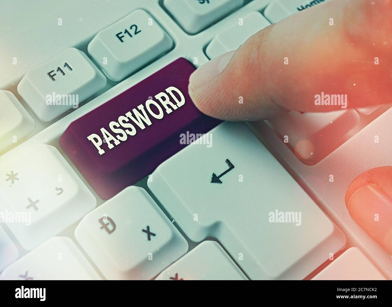 Writing note showing Password. Business concept for the hidden word or ...