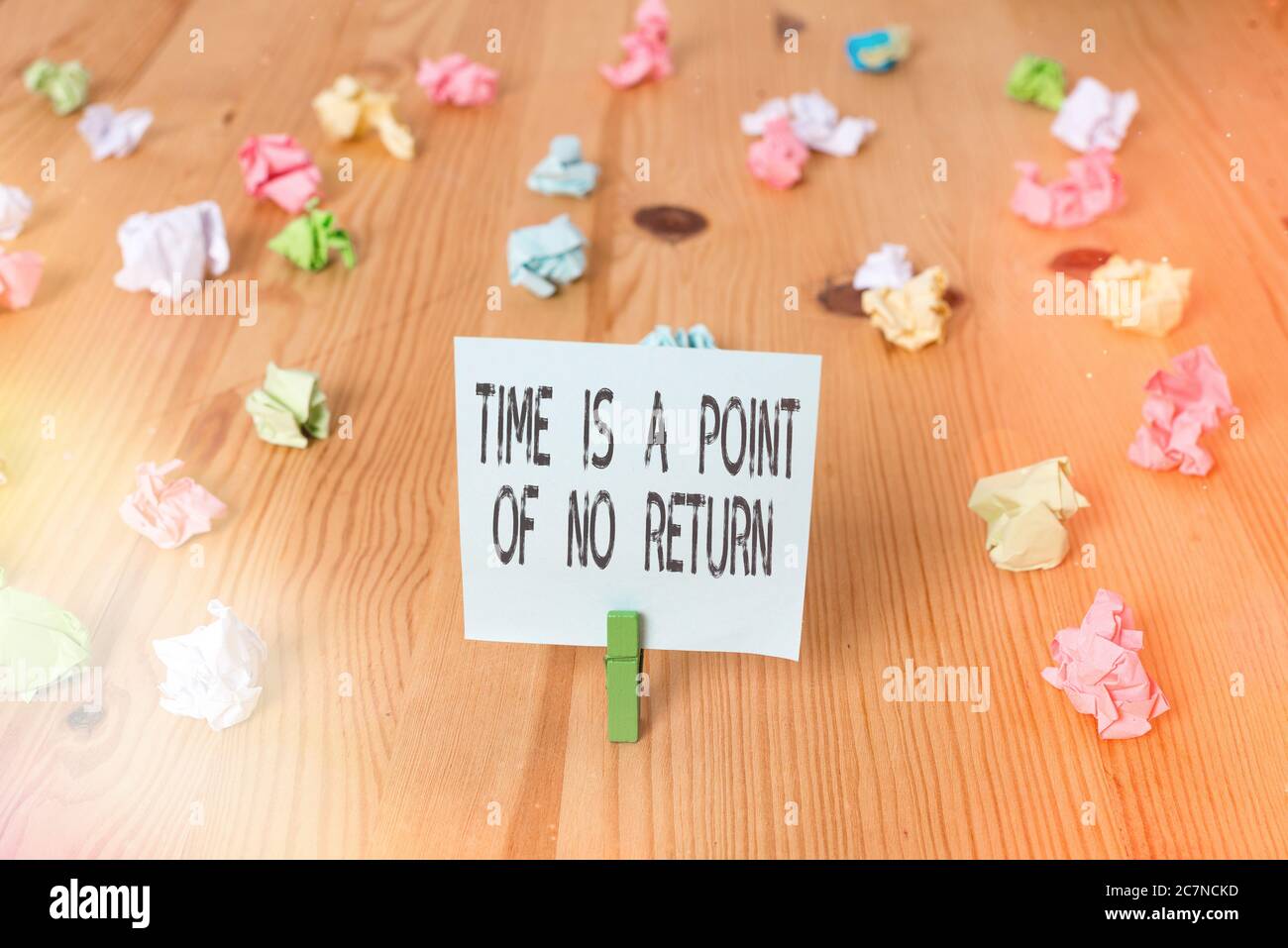 Handwriting text Time Is A Point Of No Return. Conceptual photo turning ...