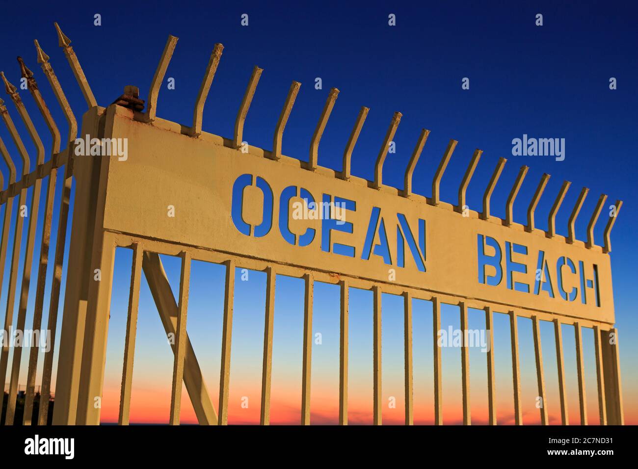 Gate to Ocean Beach Pier, San Diego, California, USA Stock Photo - Alamy