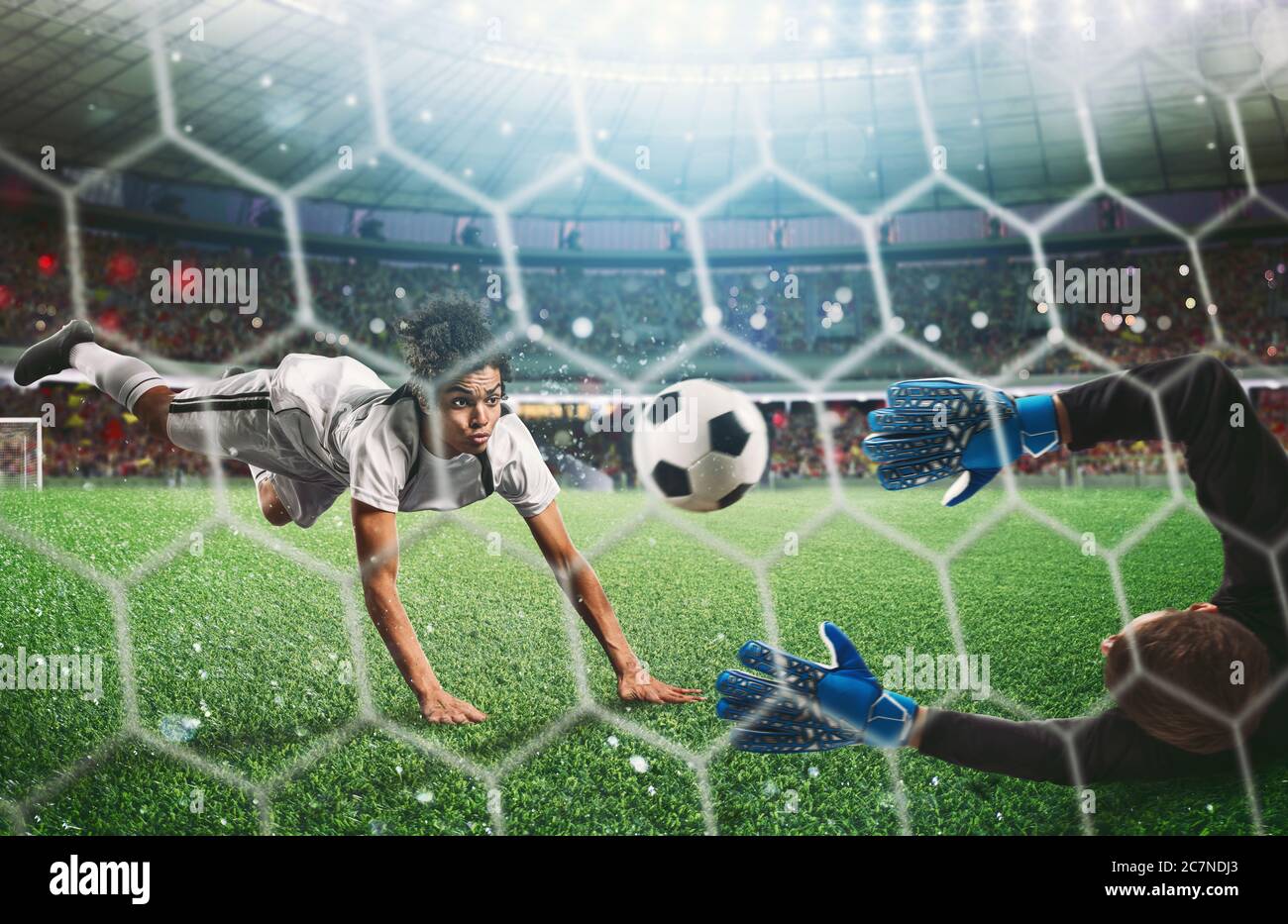 Goalkeeper throw in football hi-res stock photography and images - Alamy