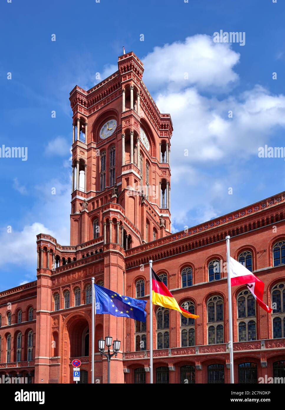 Tower and clock of rotes rathaus hi-res stock photography and images ...