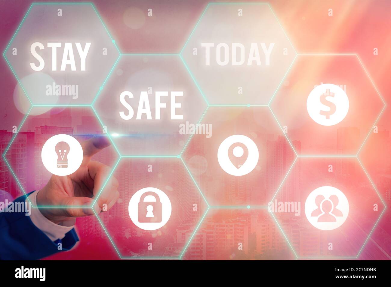 Text sign showing Stay Safe. Business photo text secure from threat of ... Text sign showing Stay Safe. Business photo text secure from threat of ...