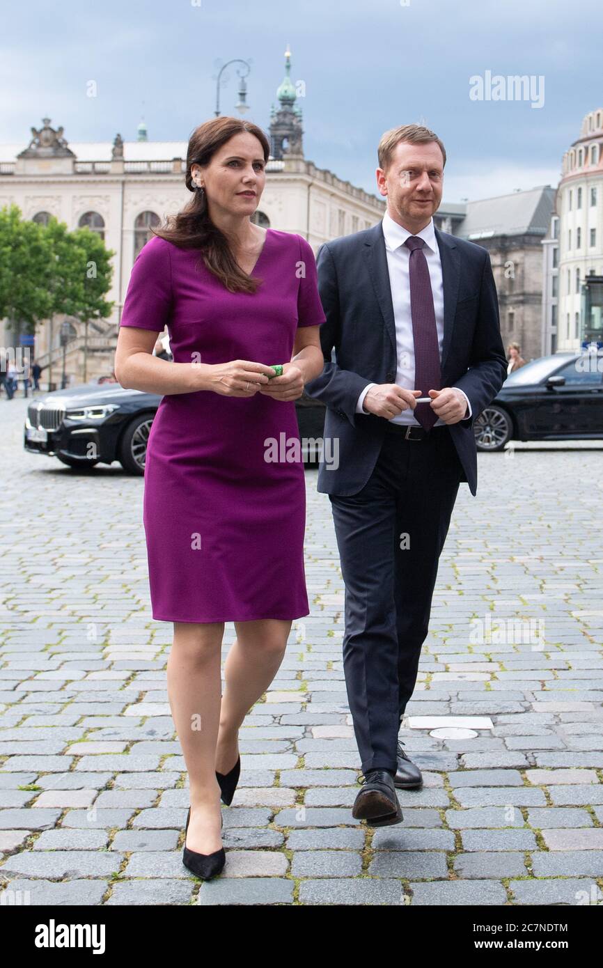 Dresden, Germany. 16th July, 2020. Michael Kretschmer (CDU), Prime ...