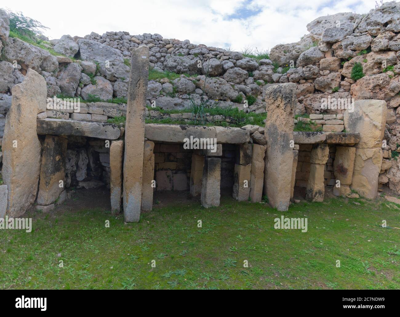 Megalithic temples of Malta Ggantija Stock Photo - Alamy