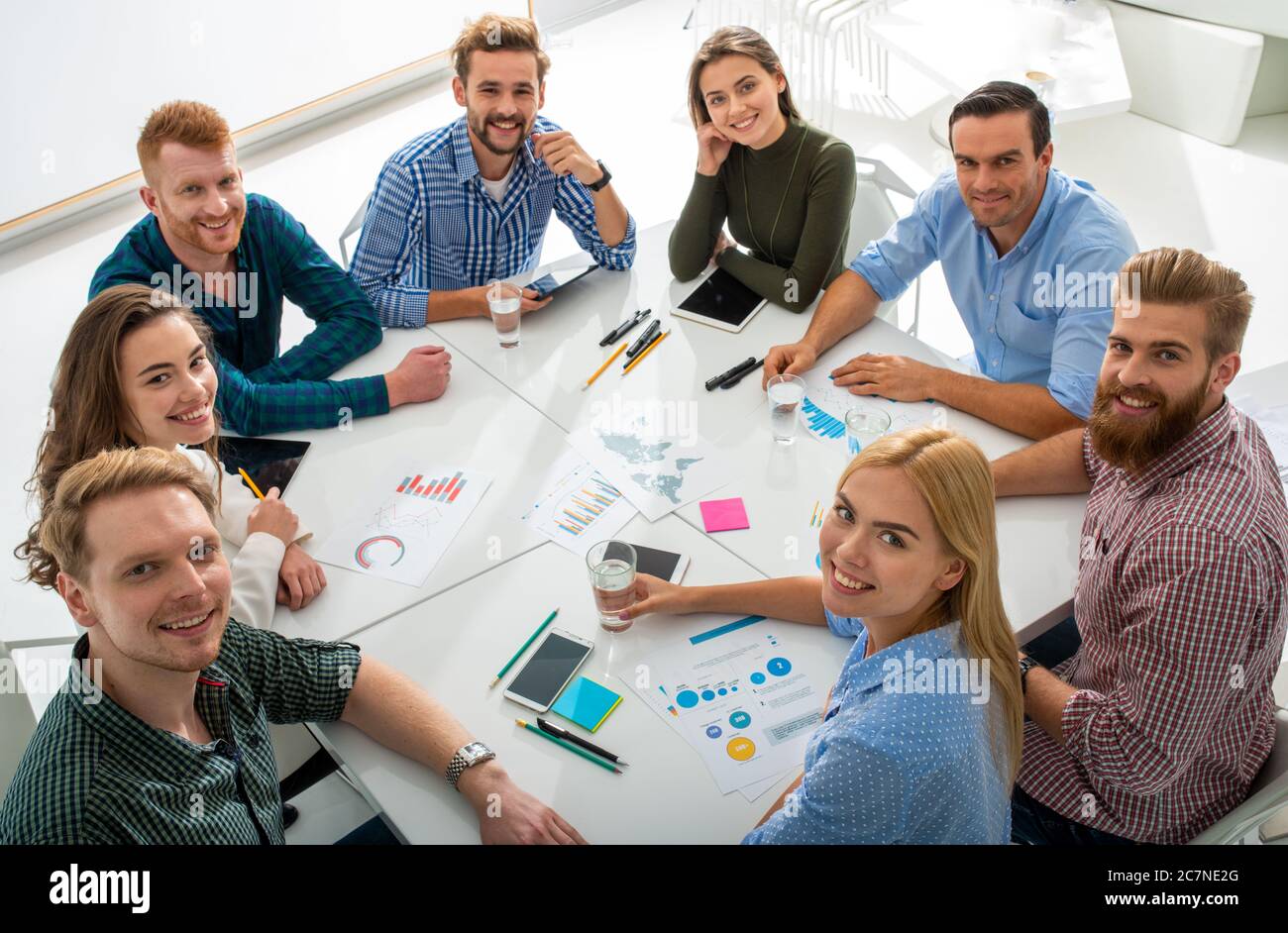 Business people that work together in office. Concept of teamwork and ...